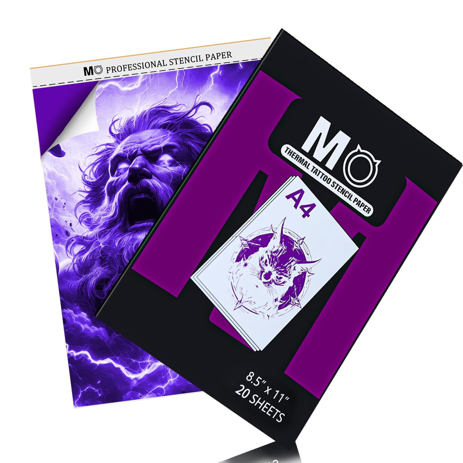 MO MOLONG Tattoo Stencil VTF5 Paper 20 Sheets Tattoo Transfer Paper for Professional Easy to Use ...