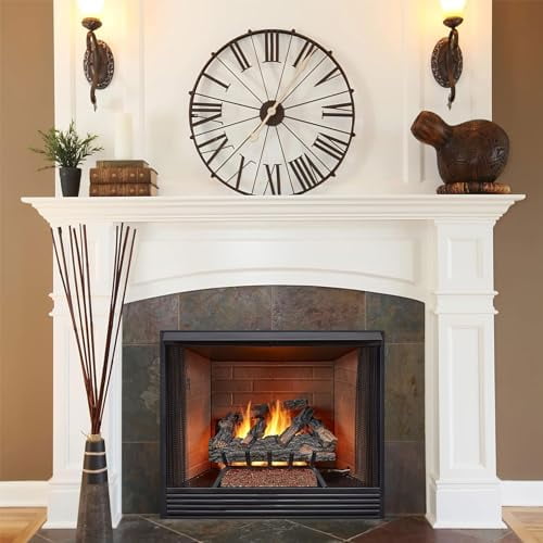 MO18HVL Natural Gas Vented Fireplace Logs Set with Match Light, 45000 ...