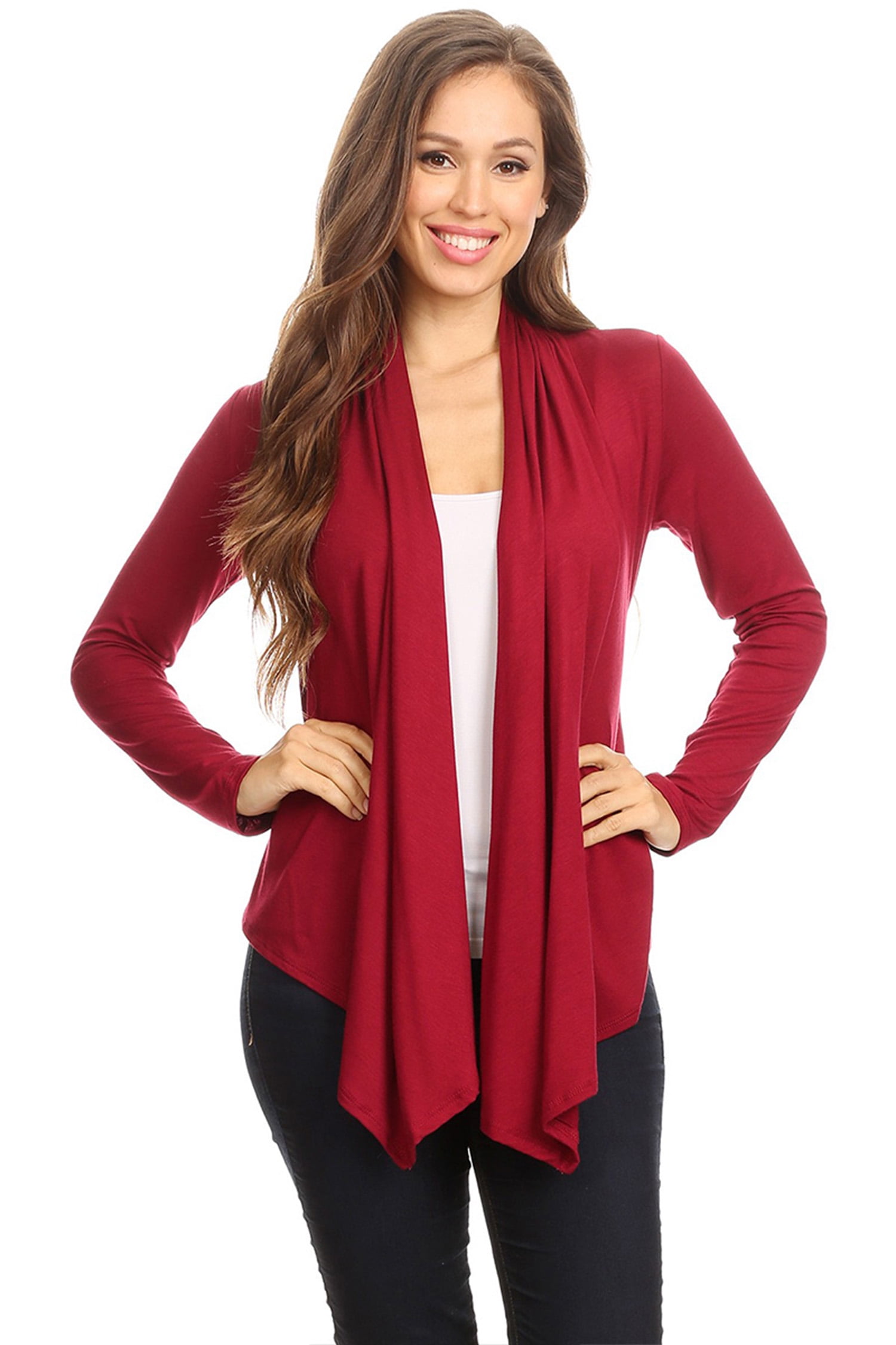 Women's Casual Long Sleeve Drape Front Open Jacket Cardigan - Walmart.com