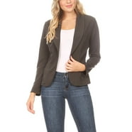 Aulin Collection Women's Casual Work Solid Color Knit Blazer - Walmart.com