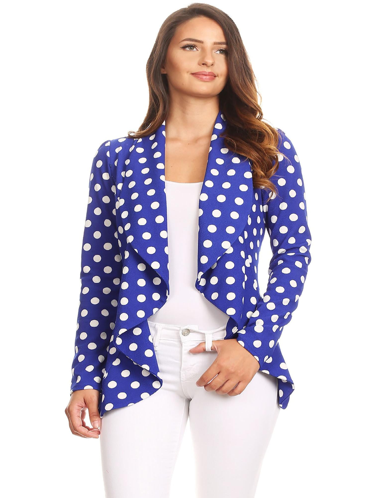 MOA COLLECTION Women's Classic Casual Work Draped Open Front Blazer ...
