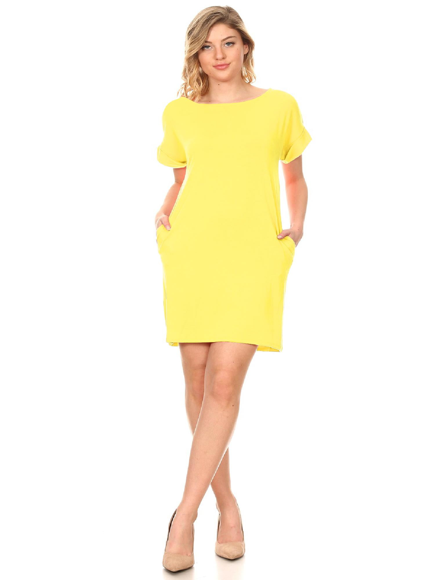 MOA COLLECTION Women's Solid Casual Comfy Soft Roll Up Short Sleeve ...