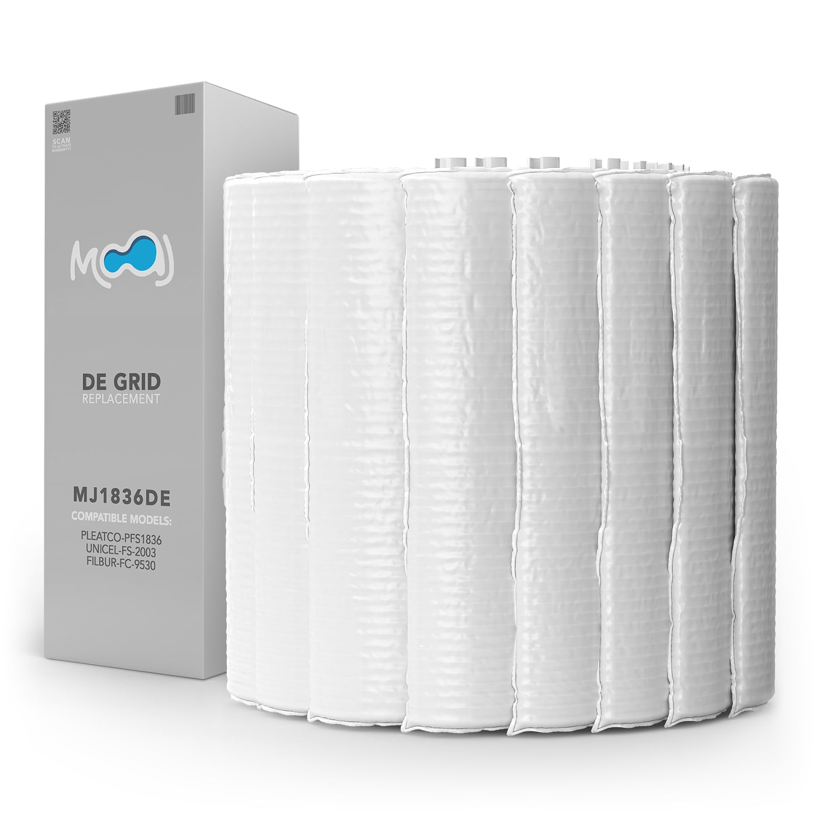 MOAJ 36 SQ FT Pool Filter DE Grids, 7 Full 18x11, 1 Partial 18x9.75 ...
