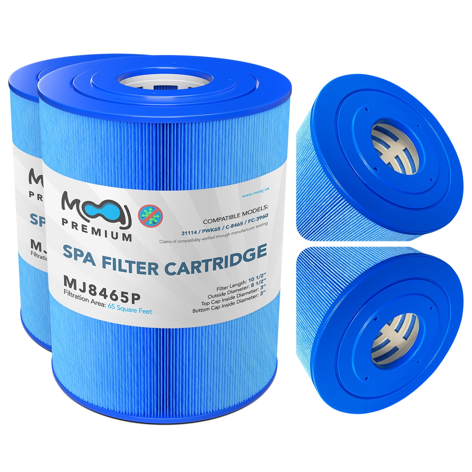 MOAJ Asepsis-Infused Premium Spa Filter Cartridges, 2 Count - Walmart.com