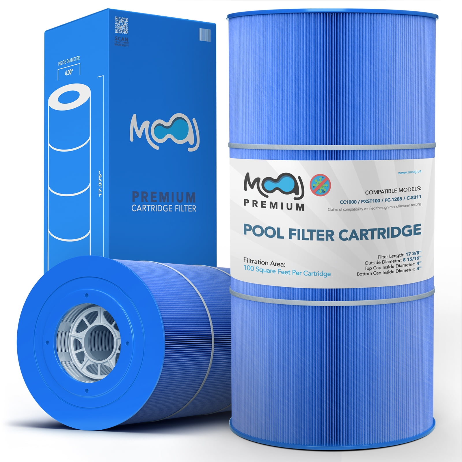 MOAJ Premium Pool Filter 2-PACK Replaces Hayward X-Stream CC1000 ...