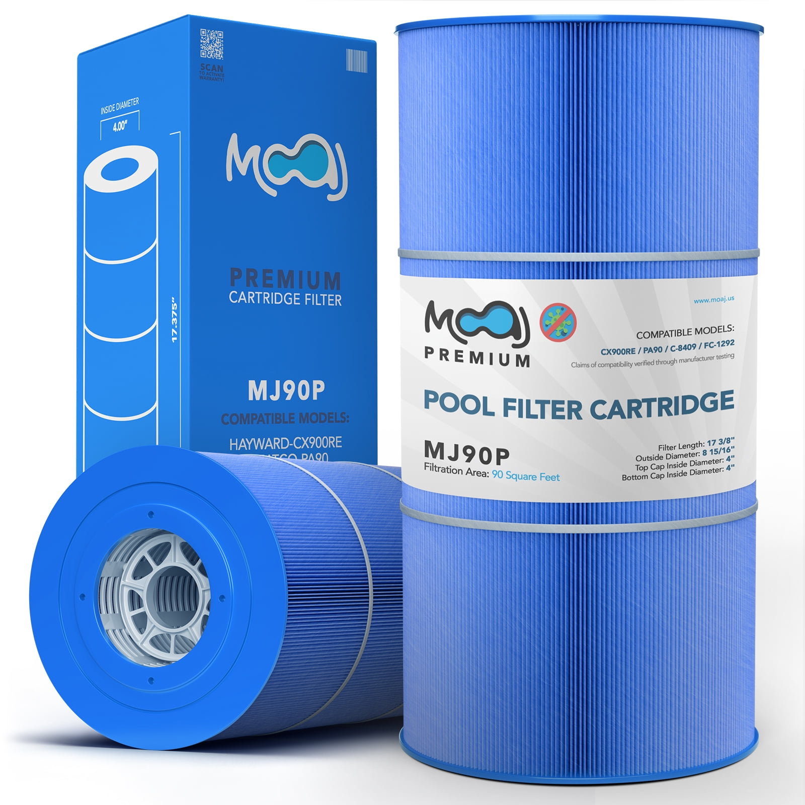 MOAJ Premium Pool Filter Replaces Hayward C900, CX900RE, PA90, Unicel C ...