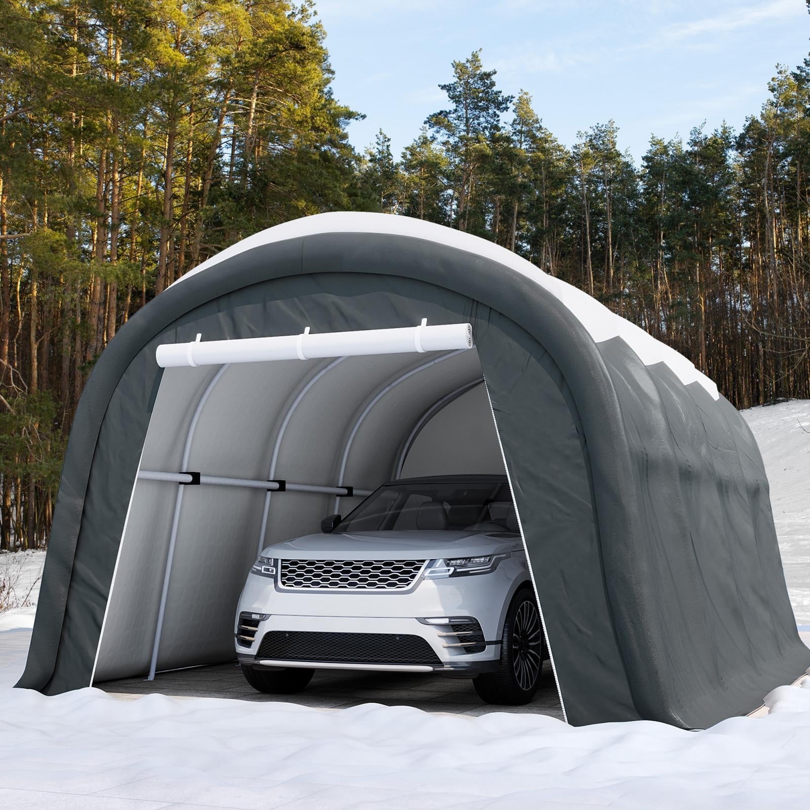 MOALCOFER 13'x20‘ Heavy-Duty Portable Garage ,Carport with Weatherproof ...