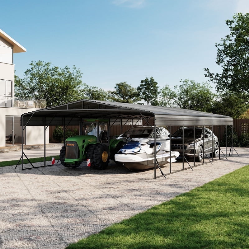 MOALCOFER 20x40FT Metal Carport,Heavy-Duty Carport with Galvanized ...
