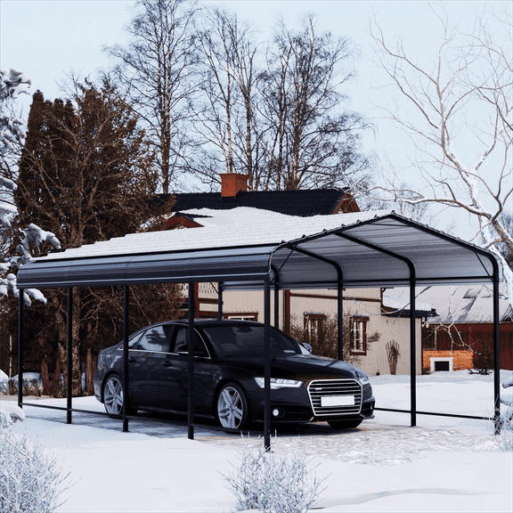 RV Metal 20x20FT Heavy Duty Carport Canopy Kit, All-Weather Aluminum ...