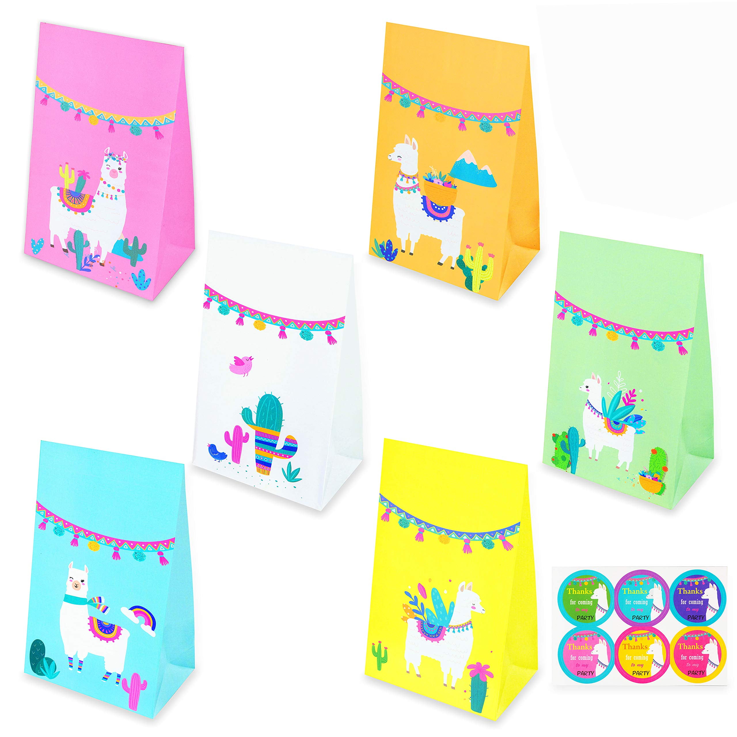 MOAXMOA Llama Party Favor OIF8 Bags Cactus Gift Bags Mexico Fiesta ...