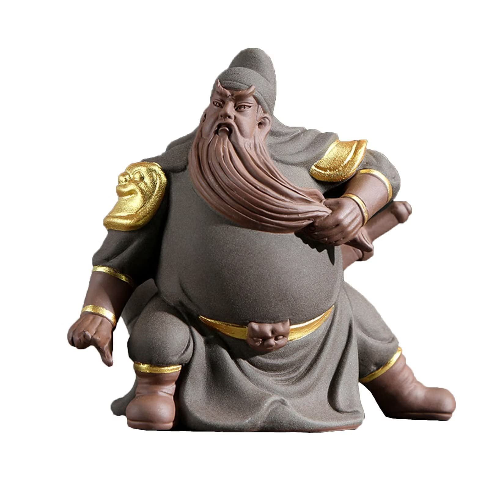MOBEDICN Ceramic Guan Yu Statue Tabletop Decor/God of War Guan Gong ...