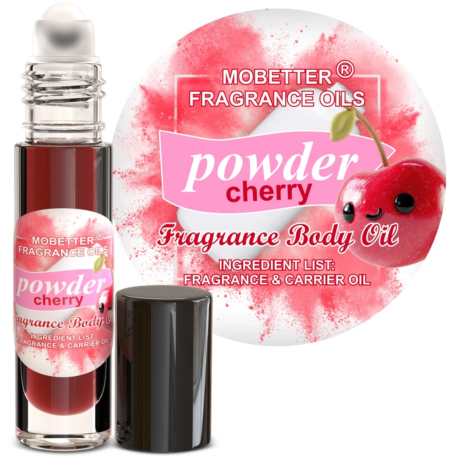MOBETTER FRAGRANCE OILS Powder Cherry Fragrance Body Oil for Unisex ...