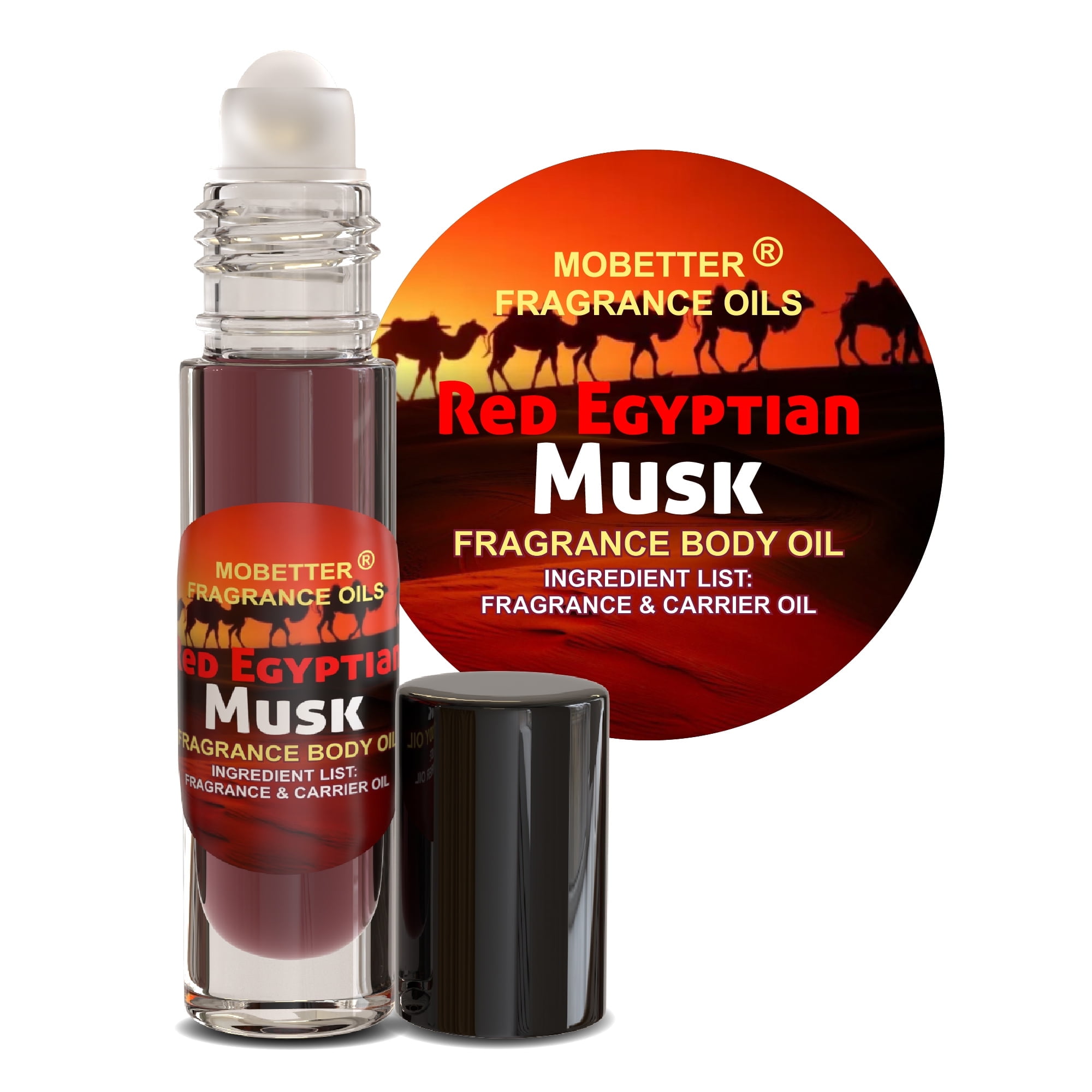 MOBETTER FRAGRANCE OILS Red Egyptian Musk Body Oil 1/3 oz roll on Glass ...