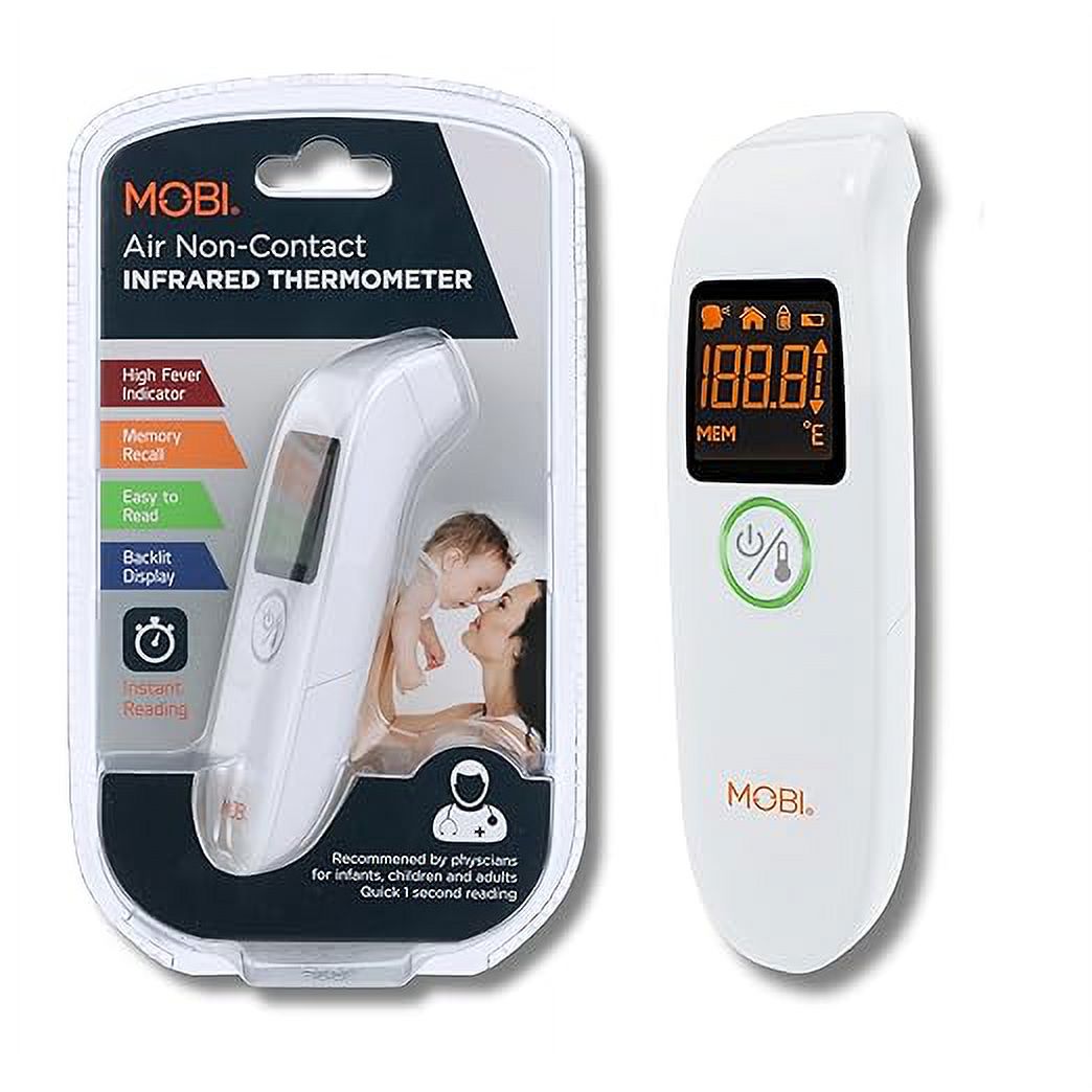 MOBI Air Non-Contact Forehead Thermometer w/Integrated Distance Sensor ...