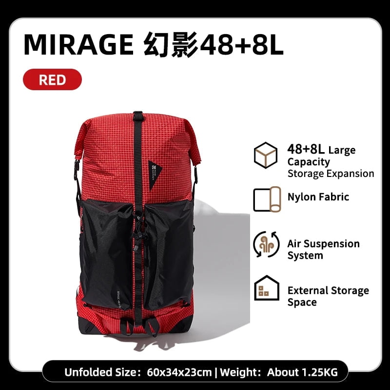 MOBI GARDEN Backpack Mirage48+8L Pro Mountaineering Backpacking Outdoor Lightweight Korea ...