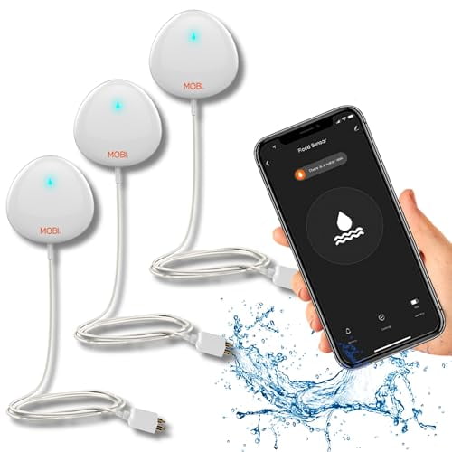 MOBI Smart Home 2.4GHz WiFi Water Leak Sensor, Water Sensor, Water ...