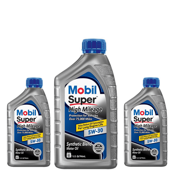 Mobil 1 5W-30 High Mileage Oil in Mobil 1 Oil - Walmart.com