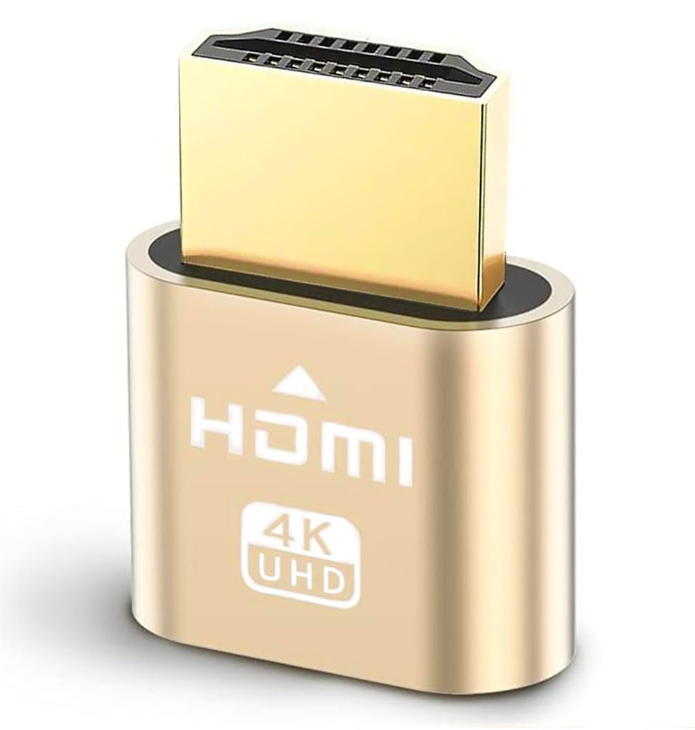 MOBKAJUI HDMI 4K Dummy Plug, Virtual Monitor Display Emulator, Headless ...