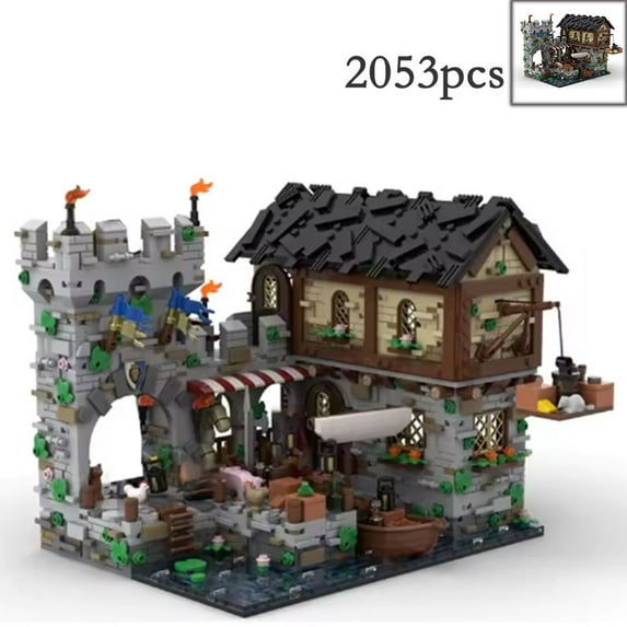 MOC-124794 Medieval Harbor Modular Building Blocks Set Castle MOC ...