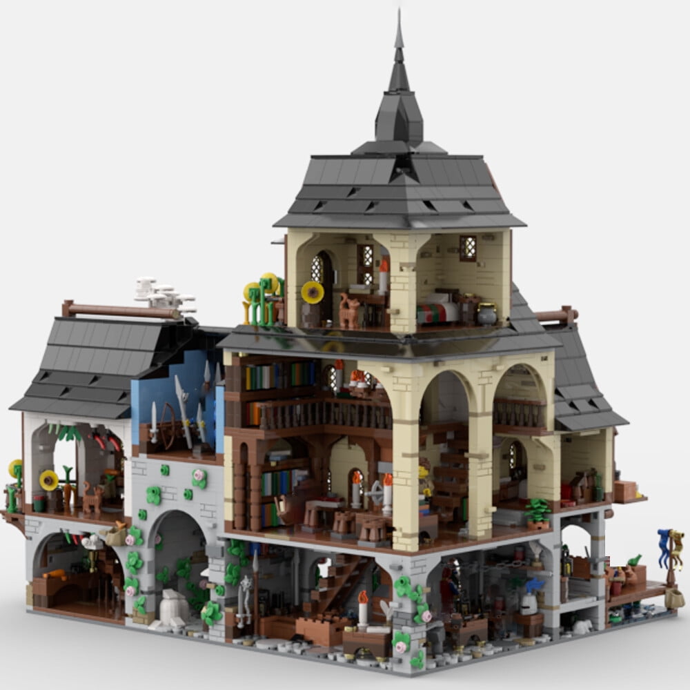 MOC-134085 Medieval Town Centre Modular Building Blocks Set Castle MOC ...