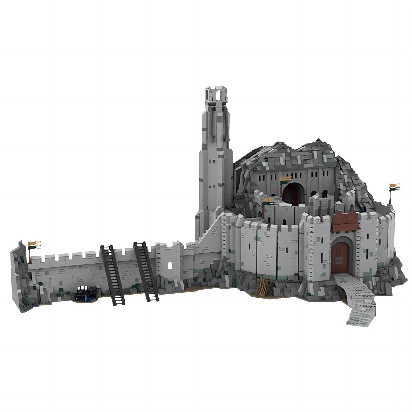 MOC-41261 Helm's Deep, UCS scale Building Blocks Medieval Castle Bricks ...
