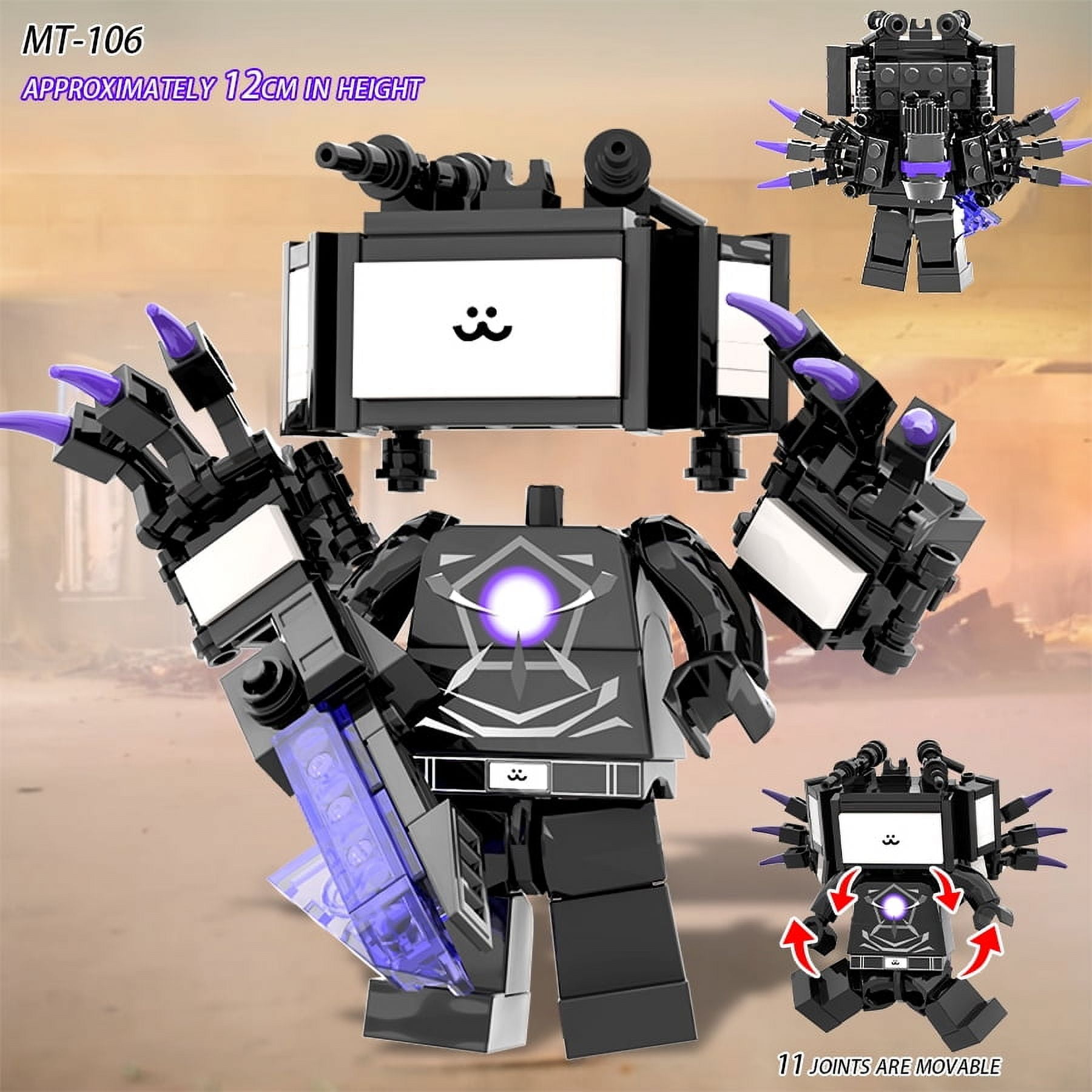 MOC Action Figure Skibidied Toilet Small Figure Brick Tv Man Plus Titan Puzzle Assemble Model ...