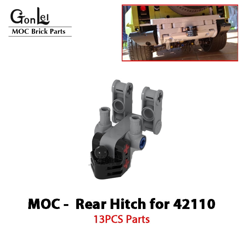 MOC Adjustable Tow Hitch Lights Bull Bar Towbar Foldable Jack Building ...