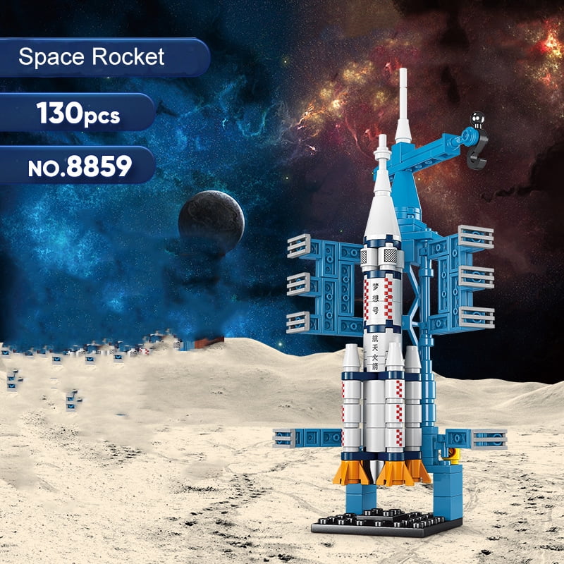 MOC Aerospaces Building Blocks Model Manned Rocket Craft Launch Center ...