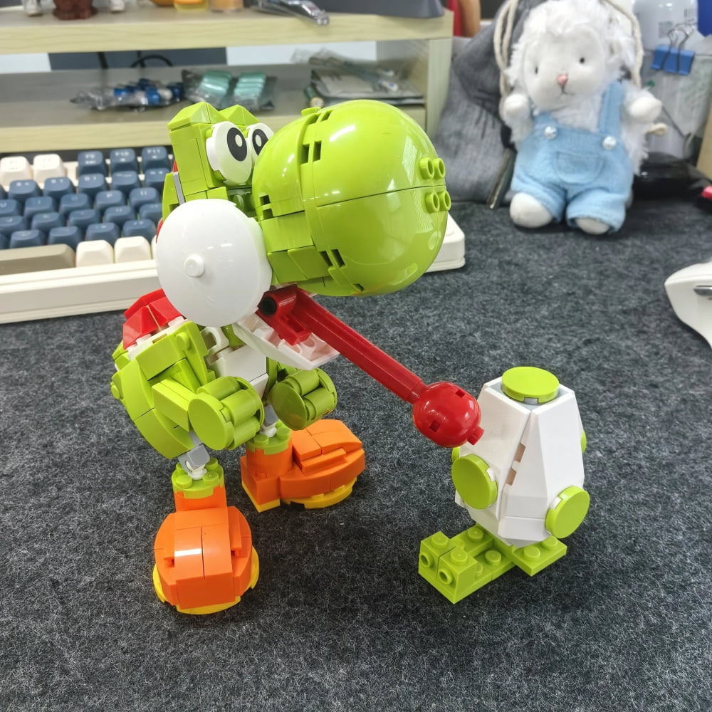 MOC Armored Super Dinosaur Yoshi Building Blocks Model Creative Bricks ...