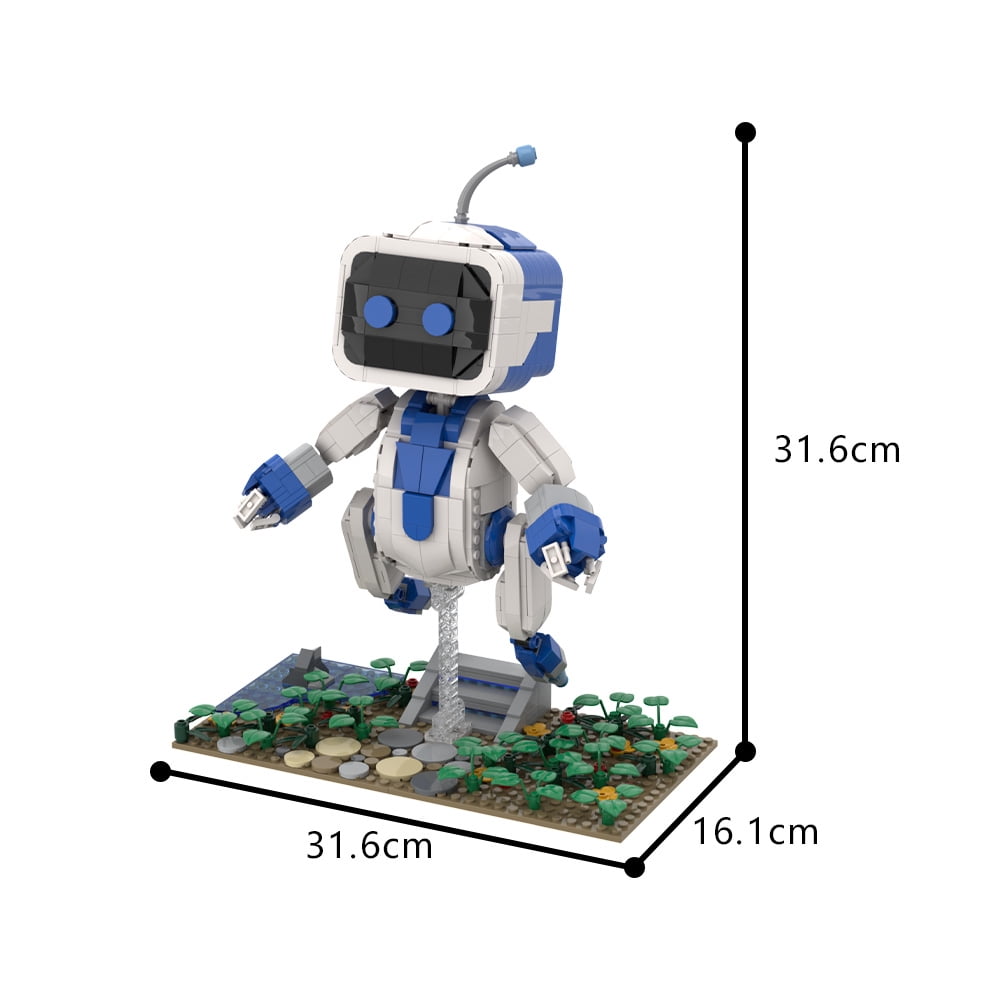 MOC Astro Bot Building Block Model, Cosmic Adventure Game Figure ...