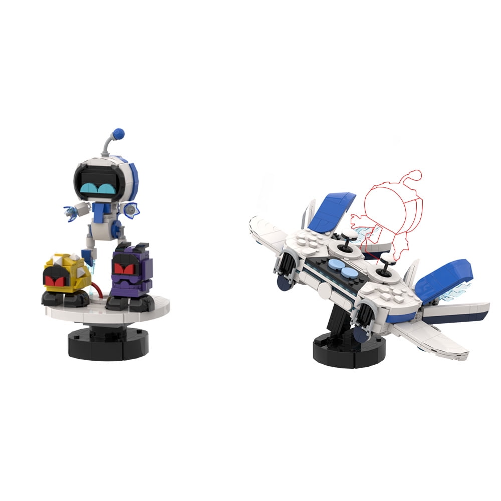 MOC Astro Bot Building Block Model, Cosmic Adventure Game Figure ...