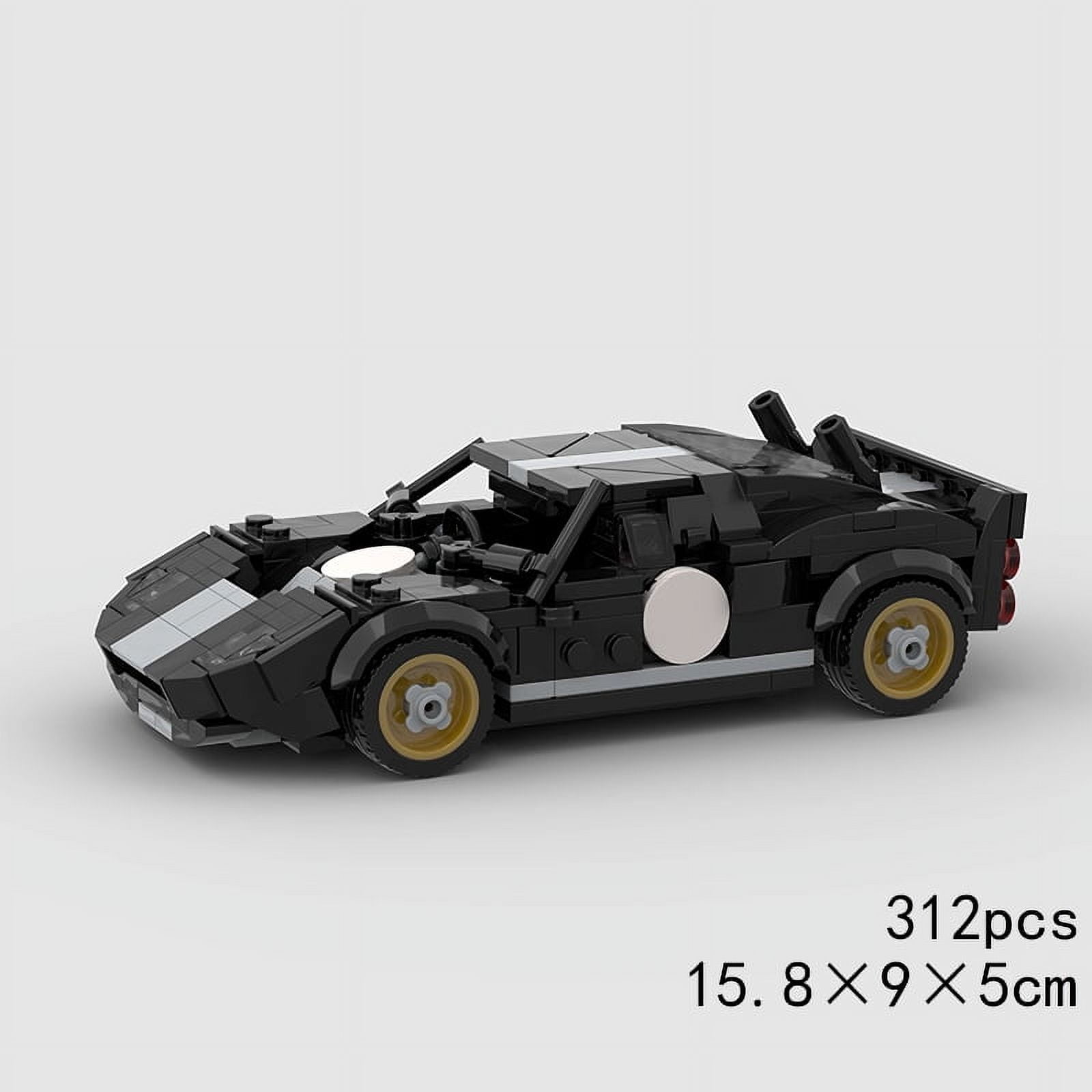 MOC Black Car Bricks Speed Champions Super Race F1 Vehicle Model ...