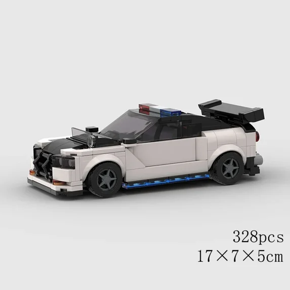 MOC Car Speed R34 488 Pickup R32 Racing Vehicle Model Building Block ...