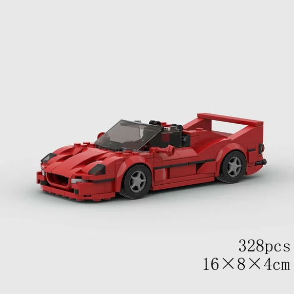 MOC Car Speed RX7 AE86 Chiron R8 Creative Racing Vehicle Model Building ...