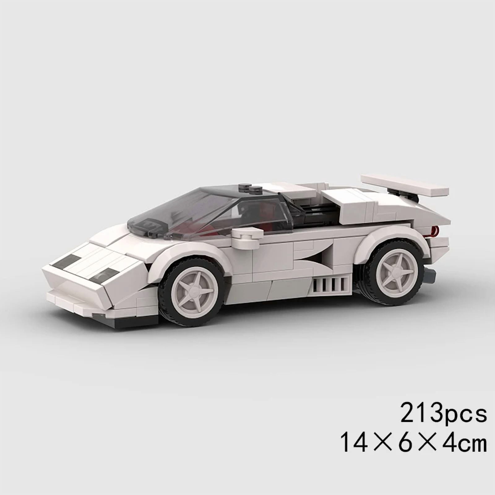 MOC Car Speed RX7 AE86 Chiron R8 Creative Racing Vehicle Model Building ...