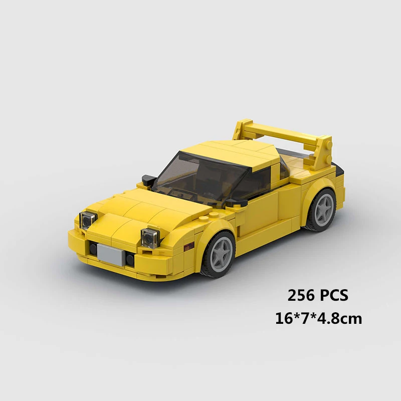 MOC Car Speed RX7 AE86 Chiron R8 Creative Racing Vehicle Model Building ...
