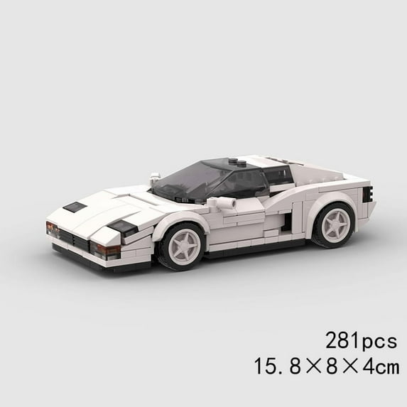 MOC Car Speed RX7 AE86 Chiron R8 Creative Racing Vehicle Model Building ...