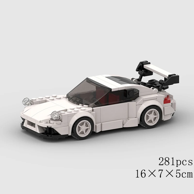 MOC Car Speed RX7 AE86 Chiron R8 Creative Racing Vehicle Model Building ...