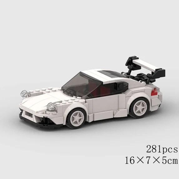 MOC Car Speed RX7 AE86 Chiron R8 Creative Racing Vehicle Model Building ...