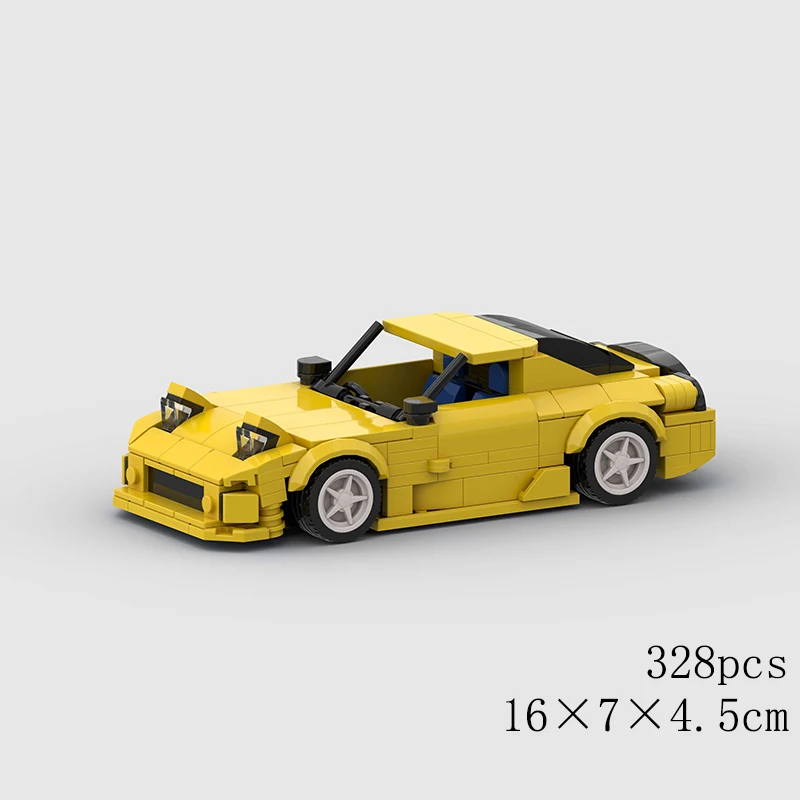 MOC Car Speed RX7 AE86 Chiron R8 Creative Racing Vehicle Model Building ...