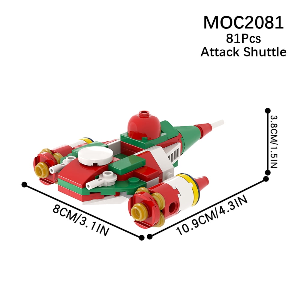 MOC Christmas Shuttle Microfighter Space War Sci-Fi Movie Compatible ...