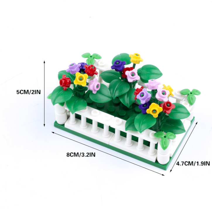 MOC City Building Blocks Green Forest Plant Scene Accessories Florist ...
