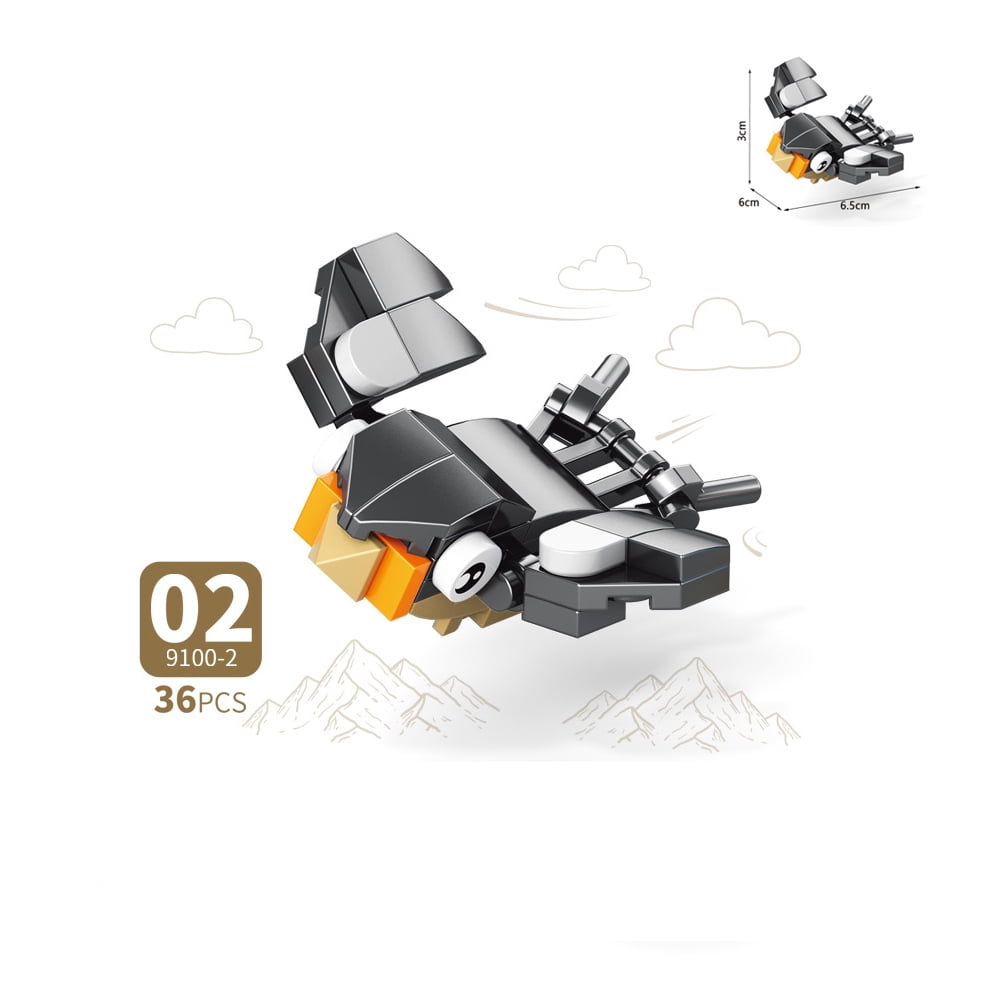 MOC City Creative Building Blocks Accessories Zoo Rhino Lion Kangaroo ...