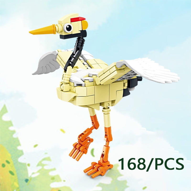 MOC City Creative Building Blocks Accessories Zoo Rhino Lion Kangaroo Wolf Fox Frog Bee Crow ...