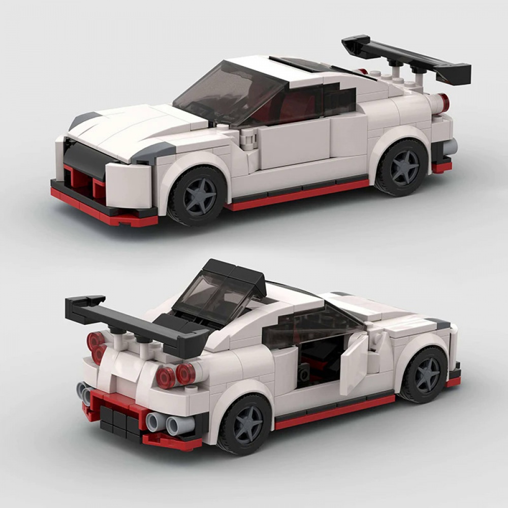 MOC City Speed Champions Racing Car R34 R32 Skyline GT-R Building ...
