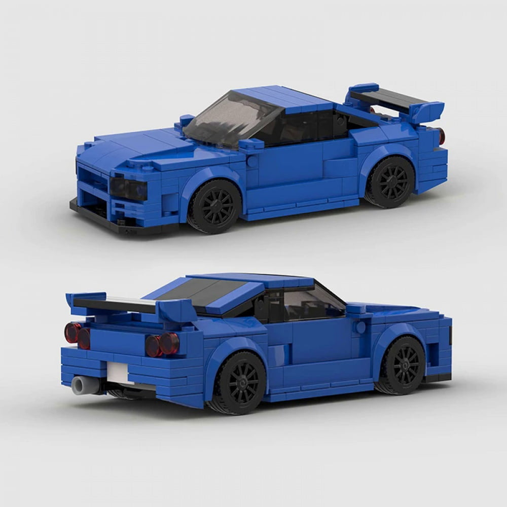 MOC City Speed Champions Racing Car R34 R32 Skyline GT-R Building ...
