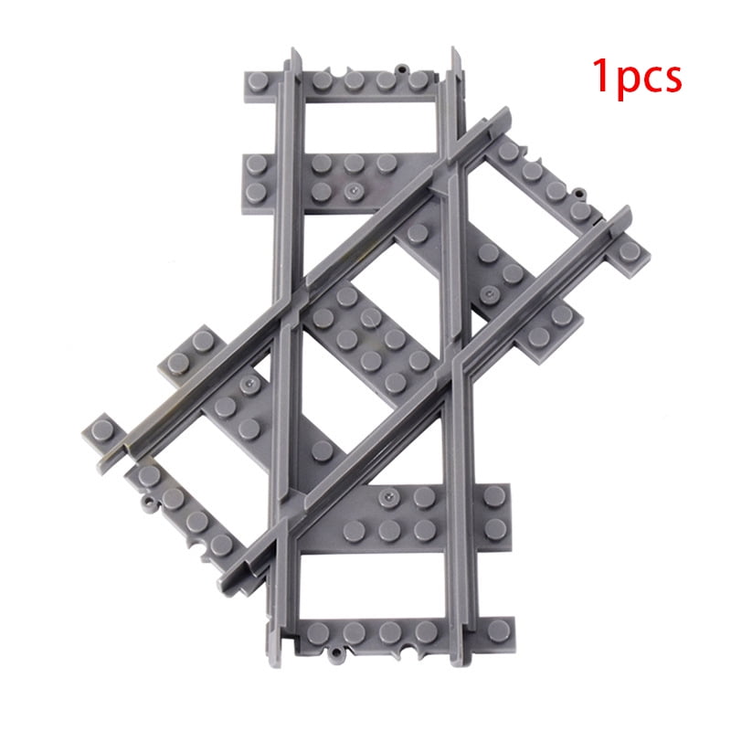 MOC City Train Rail Crossing Flexible Tracks Forked Straight Curved ...