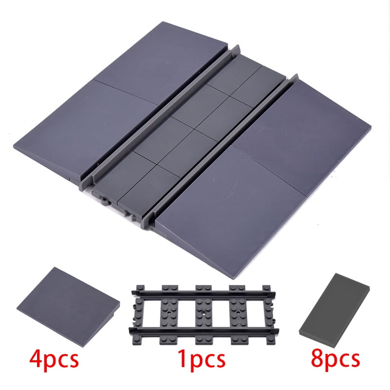 MOC City Train Rail Crossing Flexible Tracks Forked Straight Curved ...