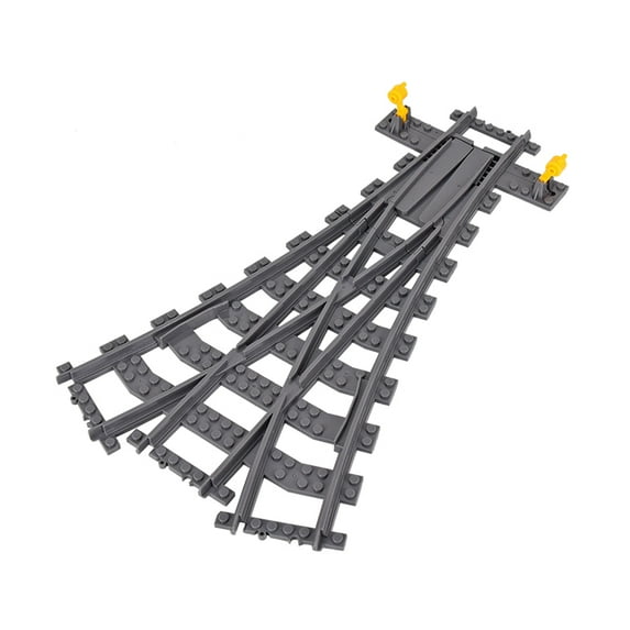 MOC City Train Rail Crossing Tracks Set Stud Gap Triple Switch Bricks ...