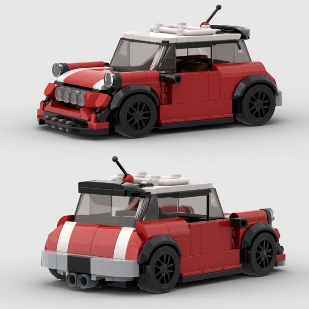 MOC Classical Car City Speed Champions Super Race Vehicle Mini Cooper ...